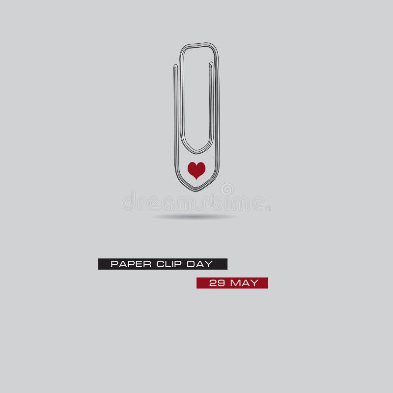 Paper Clip Day stock vector. Illustration of appurtenance - 187465844