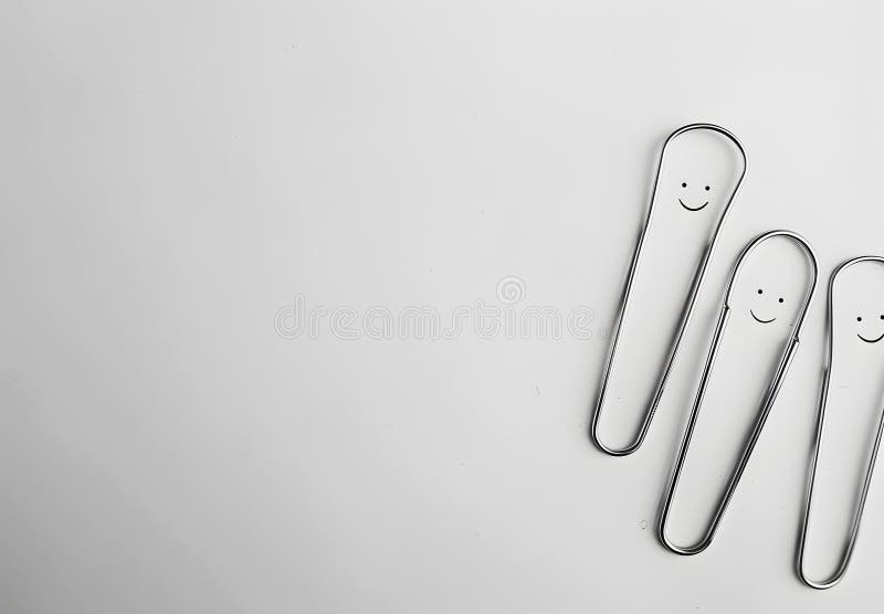 Paper Clip with Happy Face, Riendship Day Concept Stock Illustration ...