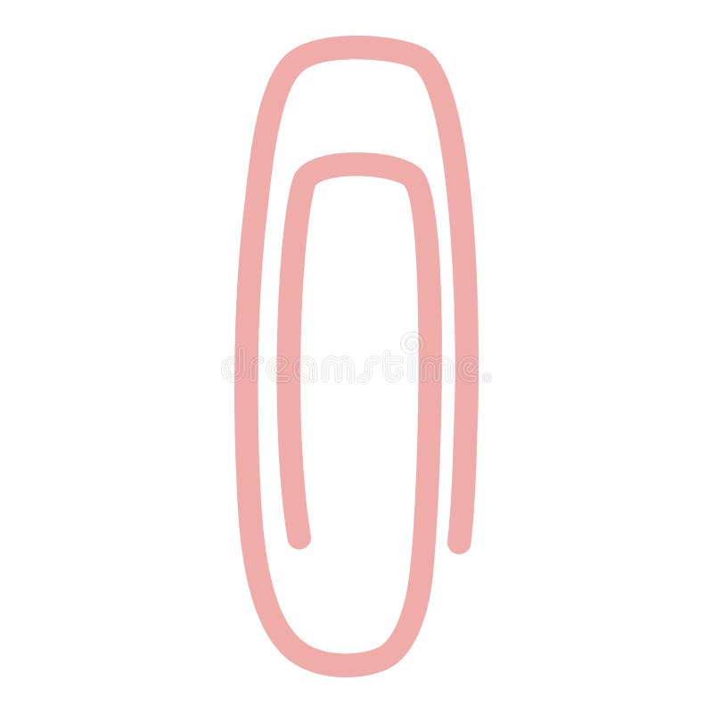 Paper Clip Icon Cartoon Vector. Office Attach Stock Vector ...