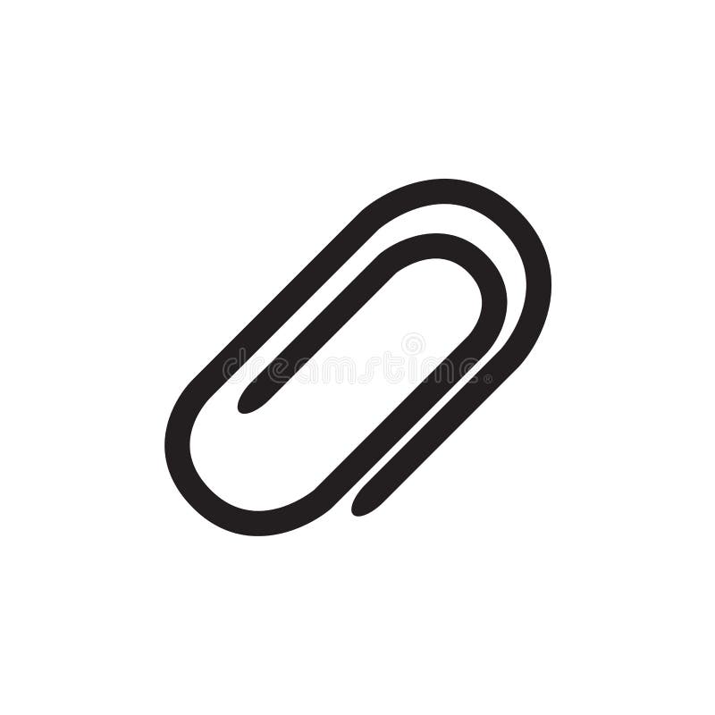 Paper Clip Icon In Flat Style Vector For Apps, UI, Websites. Black Icon ...