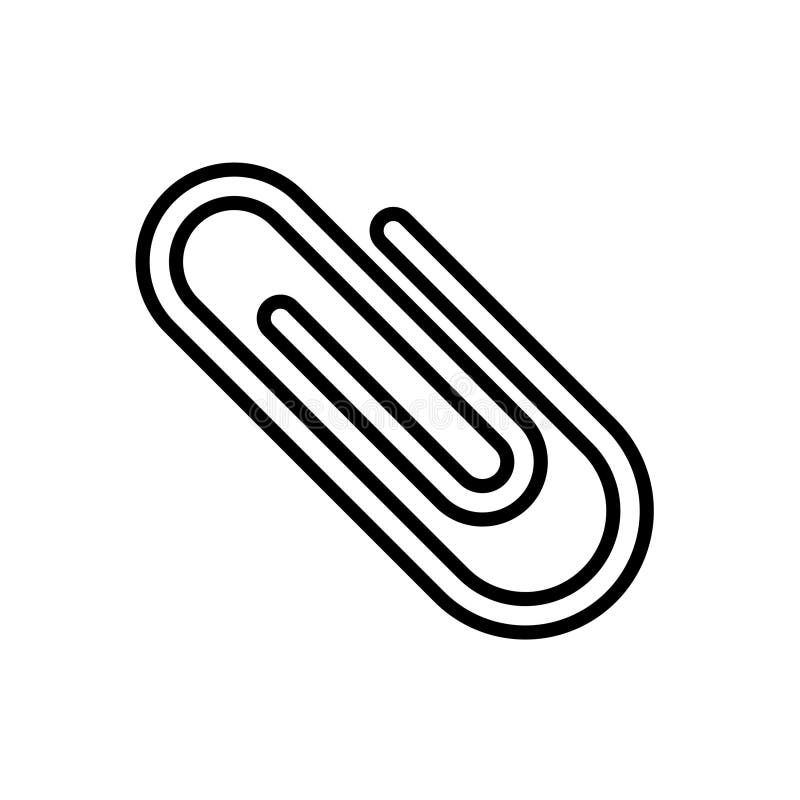 Paper clip icon stock vector. Illustration of paperclip - 355966633