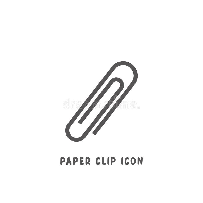 Paper Clip Icon Simple Flat Style Vector Illustration Stock Vector ...