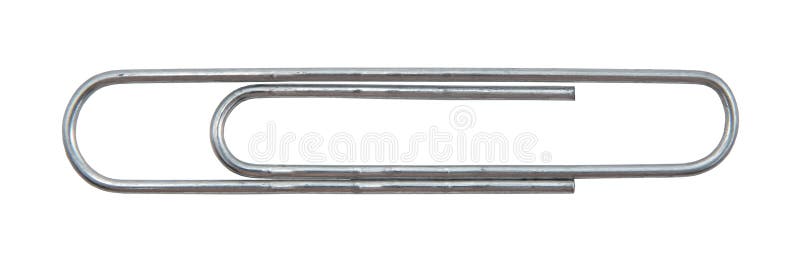 Paper Clip Isolate Close Up. Office Stationery Stock Photo - Image of ...