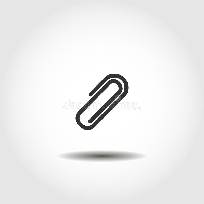 Paper Clip Vector Icon. Clip Design Element Stock Illustration ...