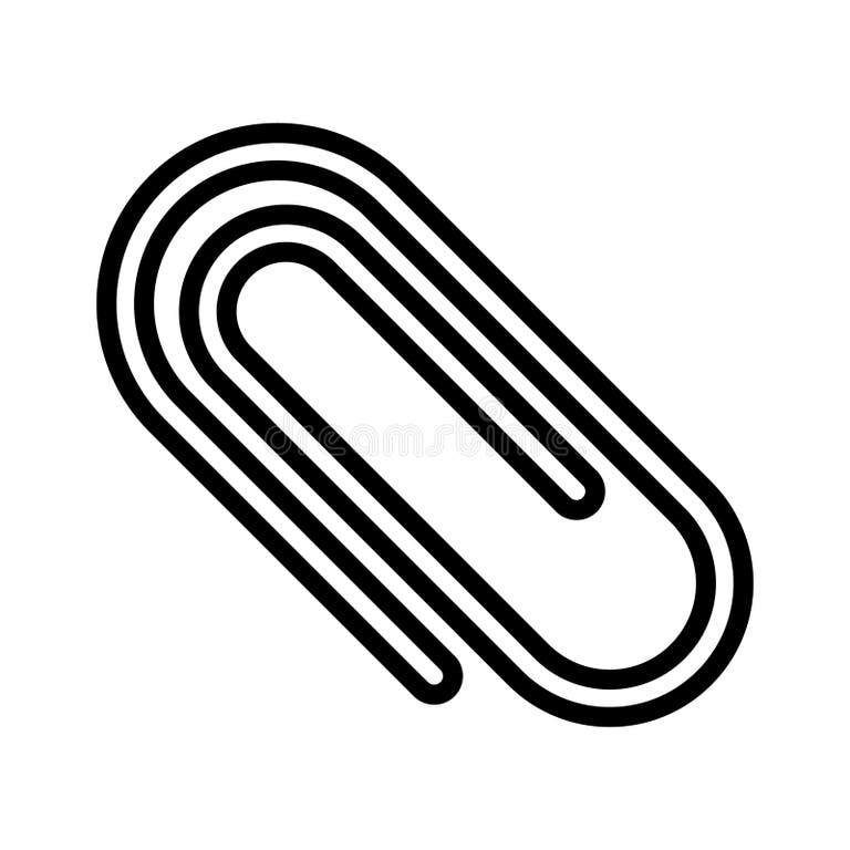 Paper Clip, Clip, Link, Attachment Fully Editable Vector Icon Stock ...