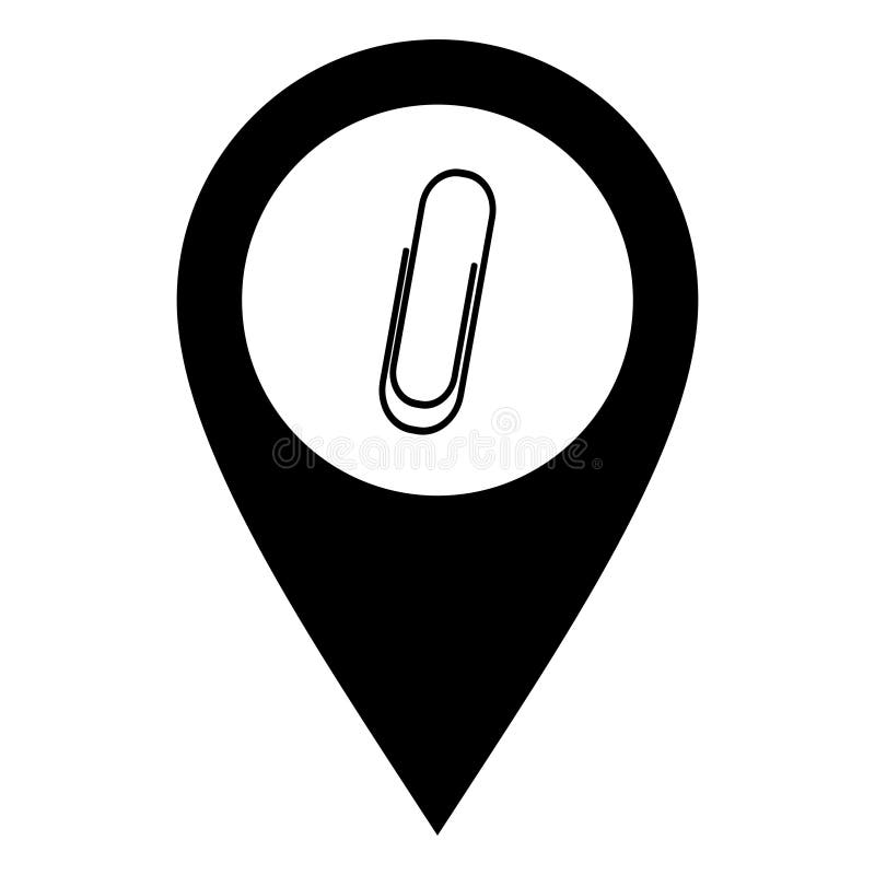 Paper Clip and Location Pin As Vector Illustration Stock Vector ...