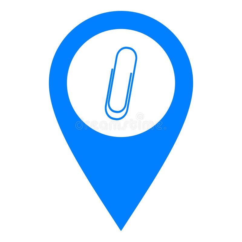 Paper Clip and Location Pin As Vector Illustration Stock Vector ...