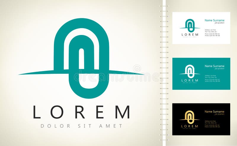 Paper clip logo vector stock vector. Illustration of emblem - 97075141