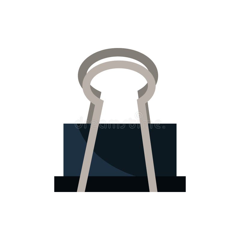 Paper Clip Office Work Business Equipment Icon Stock Vector ...