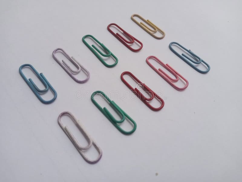 Paper clip stock image. Image of white, fasteners, green - 254462097