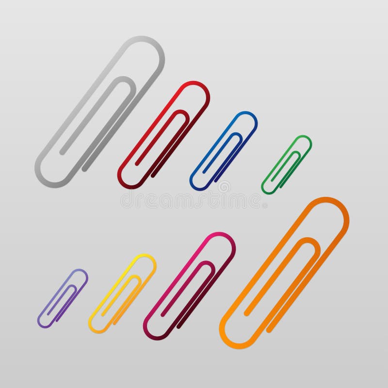 Paper clip set stock illustration. Illustration of style - 45998296