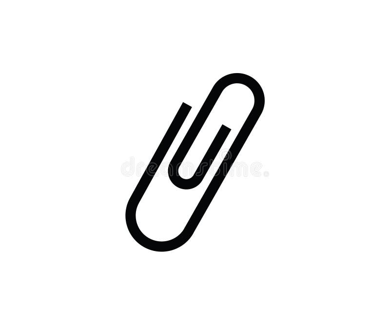 Paper Clip Symbol Office Equipment Stock Vector - Illustration of clip ...