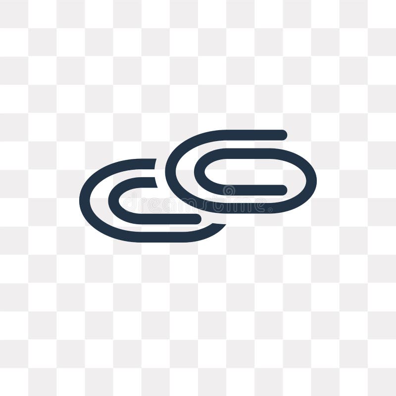 Paper Clip Vector Icon Isolated on Transparent Background, Paper Stock ...