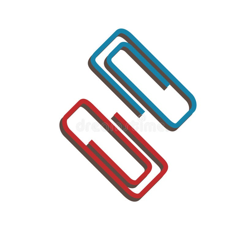 Paper Clip. Vector Illustration Decorative Design Stock Vector ...