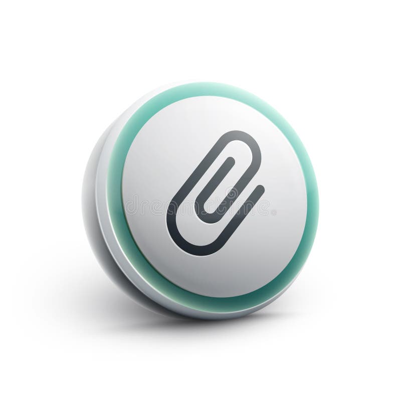 Paper clip web icon stock illustration. Illustration of blue - 114519049