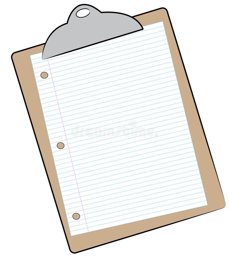 Paper on clipboard stock vector. Illustration of college - 4655721