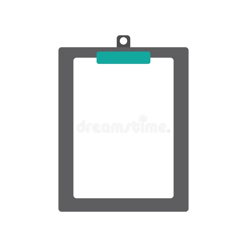 Paper on Clipboard. Vector Illustration Decorative Design Stock Vector ...