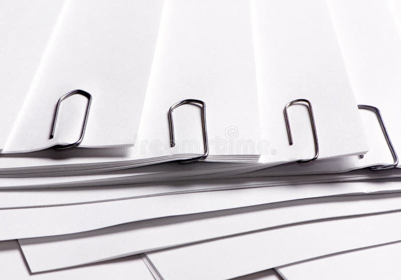 Paper clipped stock photo. Image of isolated, office, organize - 1411926