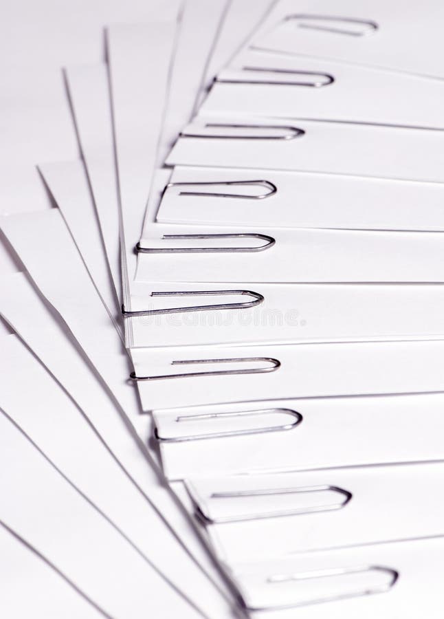 Paper clipped 2 stock photo. Image of corporate, fasteners - 1411934