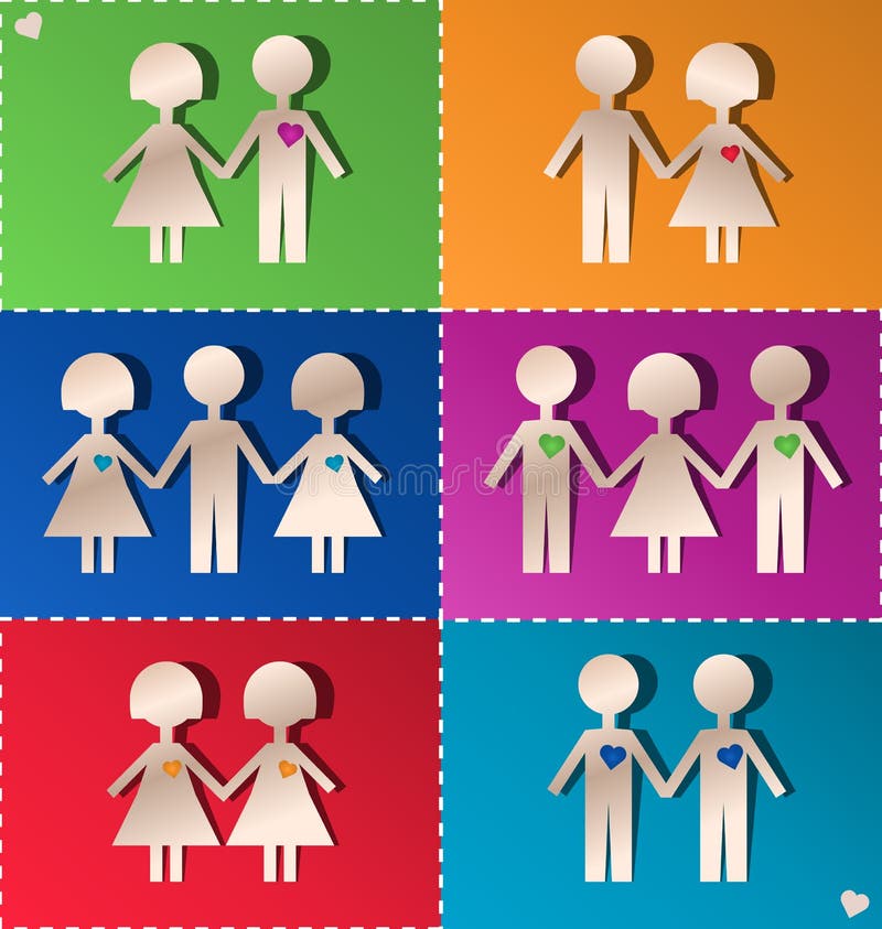 Paper clipping characters stock vector. Illustration of three - 28423949