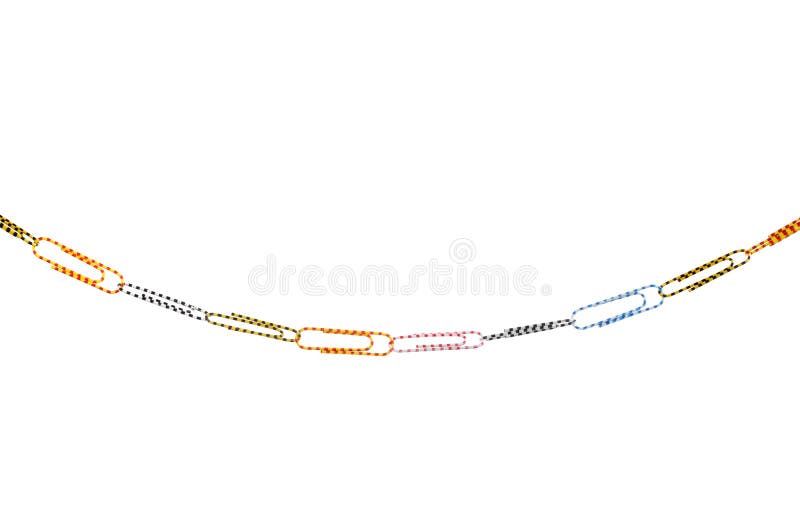 Paper Clips, Made of Iron, are Curved in a White Background Stock Photo ...