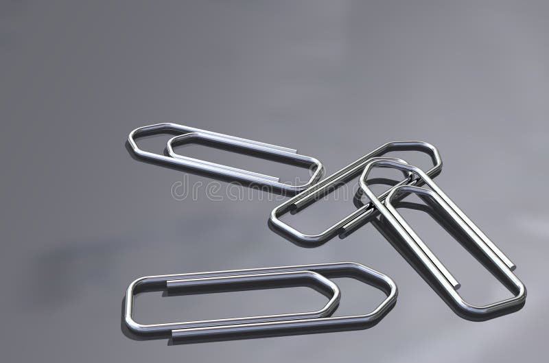 Paper Clips, Made of Iron, are Curved in a White Background Stock Photo ...