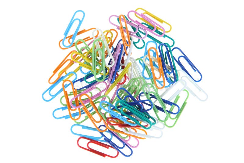 Tangled Colorful Elastic Rubber Bands Isolated on a White Background ...