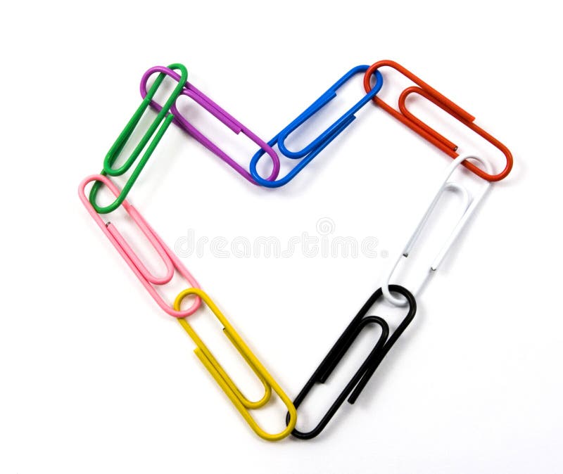 Paper clips stock image. Image of note, striped, space - 3002581