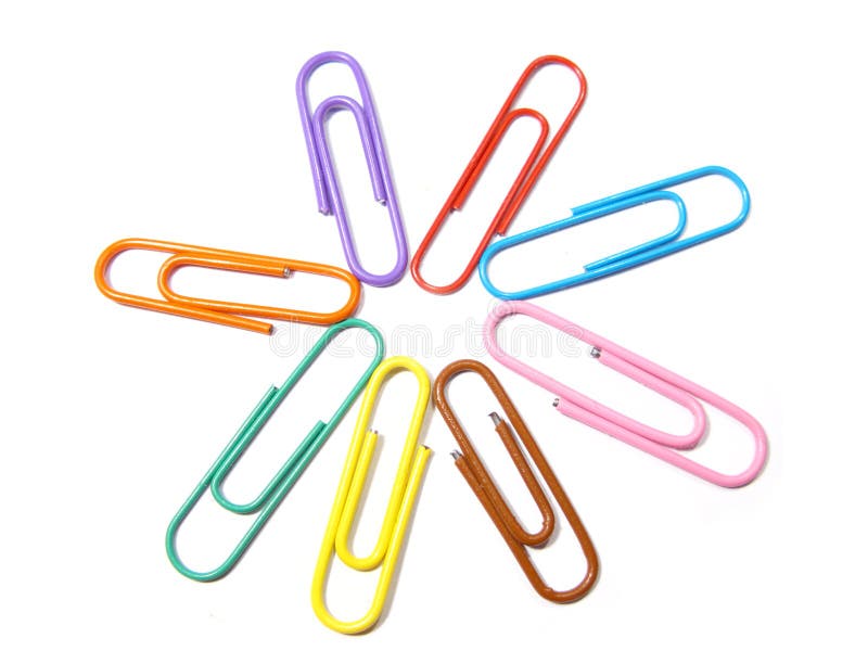 Paper clips stock photo. Image of equipment, design, coloured - 5531634