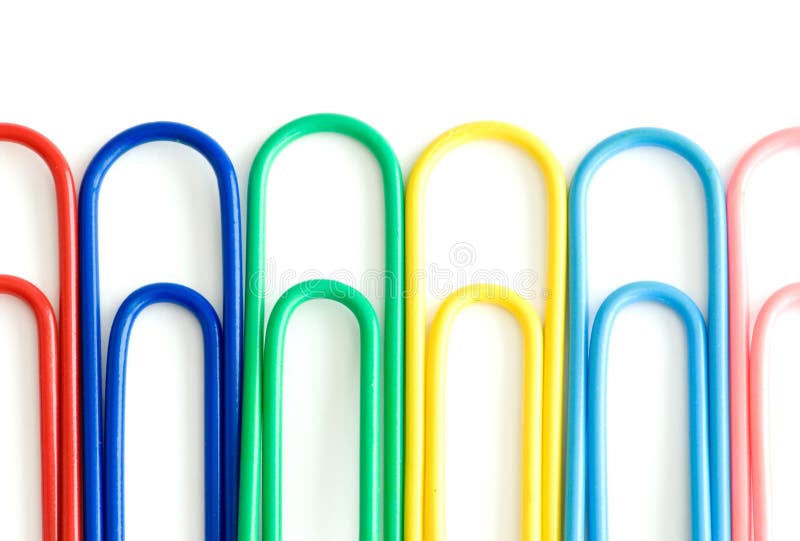 Collection of Colorful Paper Clips Stock Image - Image of clasp, holder ...