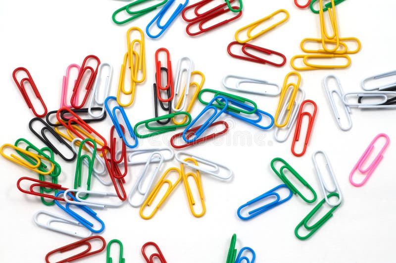 Paper clips stock photo. Image of education, yellow, office - 768300