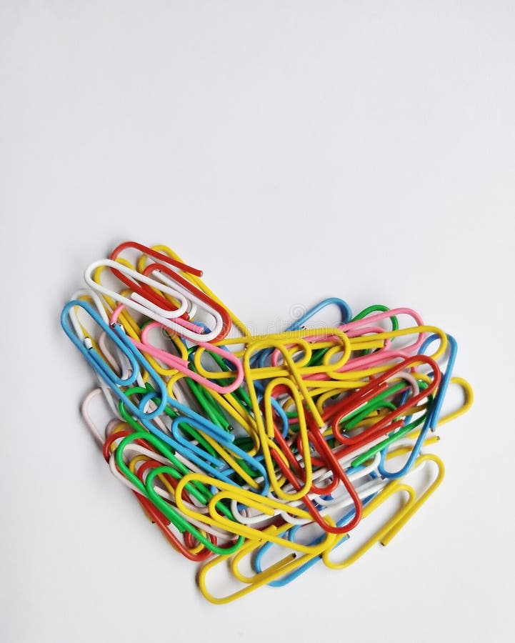 Paper clips another colour stock photo. Image of finger - 225071640