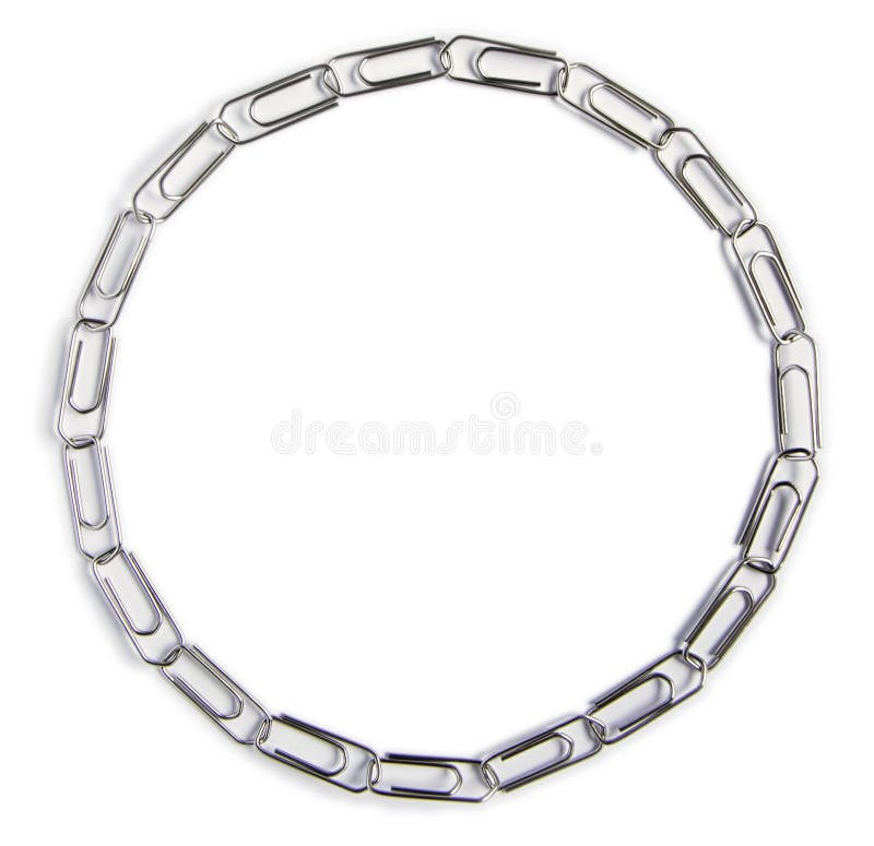 Paper clips in circle stock photo. Image of horizontal - 33348146