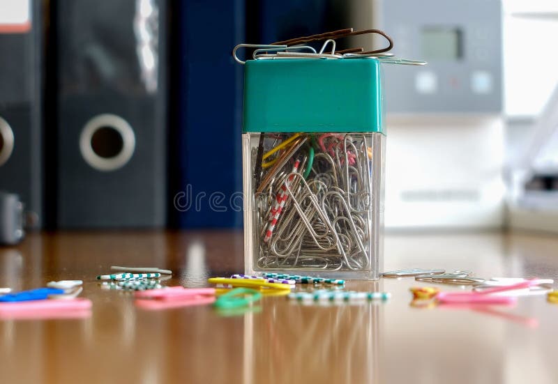 Paper Clip, Supply Equipment, Work Stock Image - Image of metallic ...