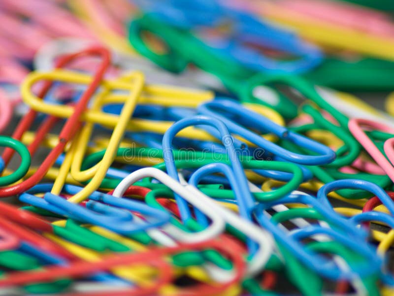 Paper clips close up stock image. Image of clip, organizing - 581675
