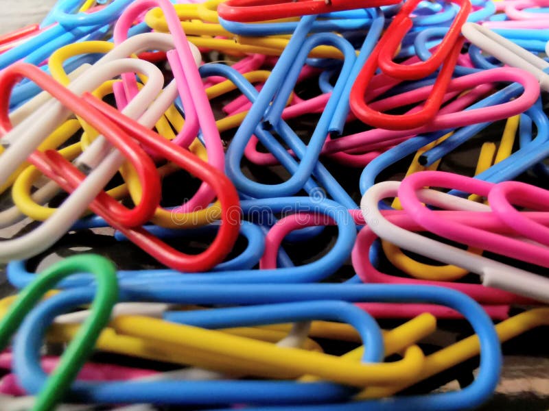 Paper Clips in Different Colors Stock Image - Image of clips, paper ...