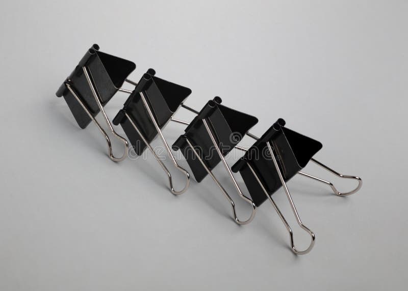 Paper Clips of Different Sizes are on the Table Stock Image - Image of ...