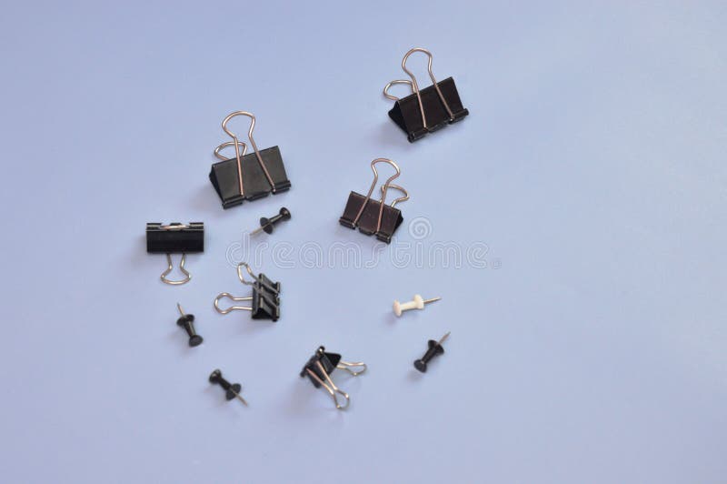 Paper clips and clips stock image. Image of attachment - 244963425