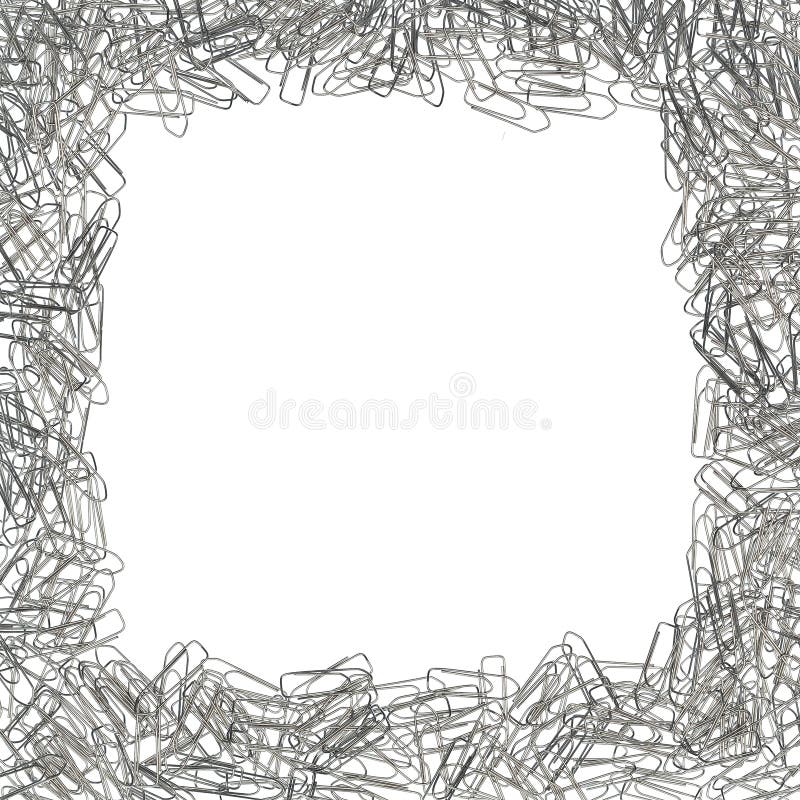 Paper Clips Forming a Square Frame Stock Image - Image of accessory ...