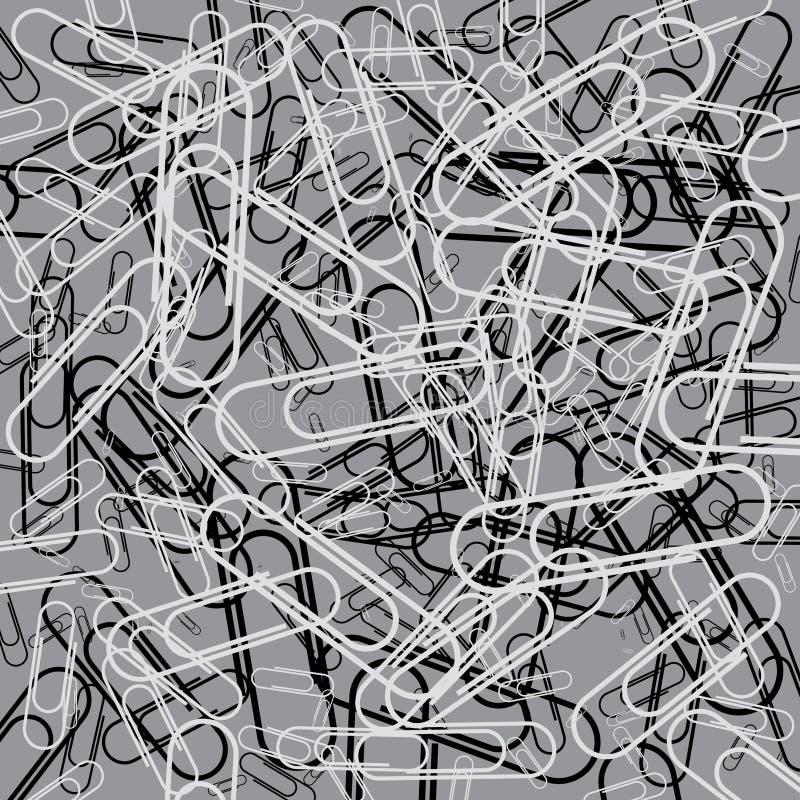 Gray Scale Paperclips Based Design, Overlapping Shapes Based Pattern ...