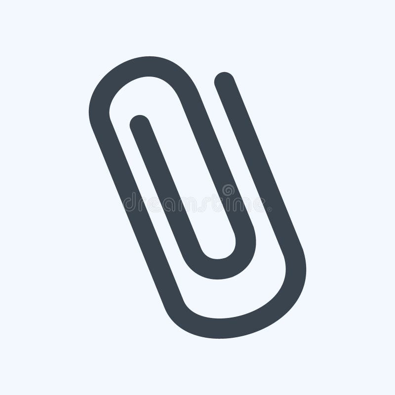 Paper Clips Icon in Trendy Glyph Style Isolated on Soft Blue Background ...