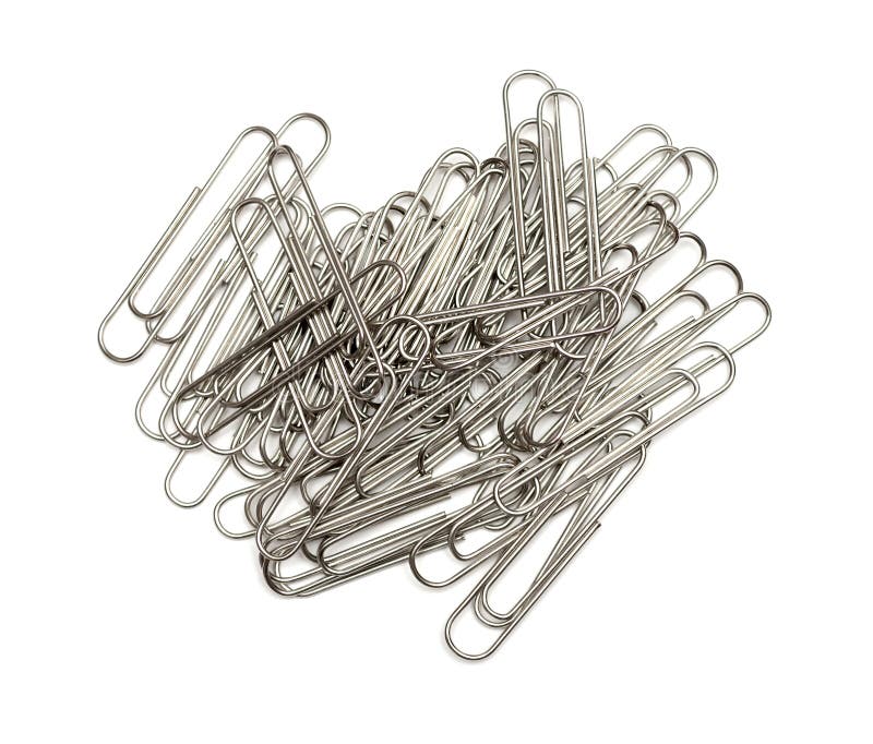 Set of Paper Clips in Different Angles Stock Photo - Image of bent ...