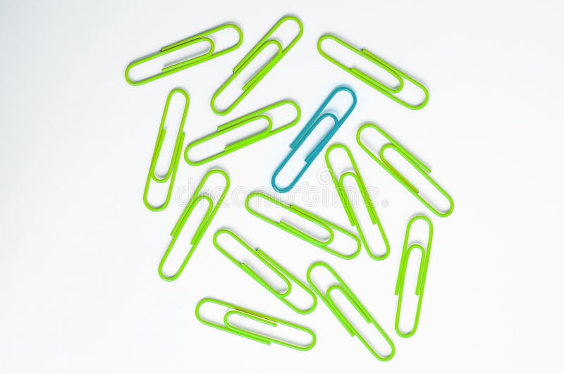 Paper Clips Isolated White Background Colored Office Stock Image ...