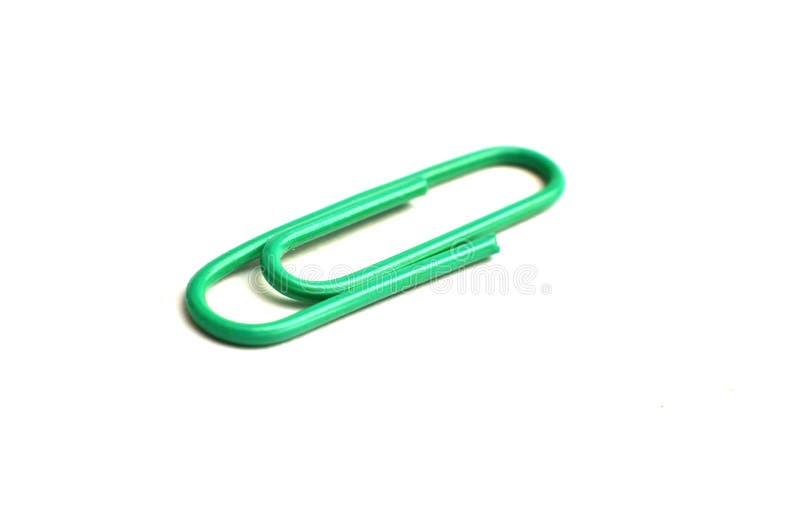Paper Clips, Made of Iron, are Curved in a White Background Stock Photo ...