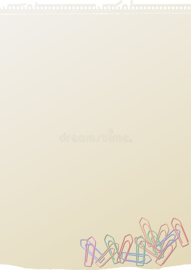 Paper clips notice paper stock vector. Illustration of isolated - 19058423