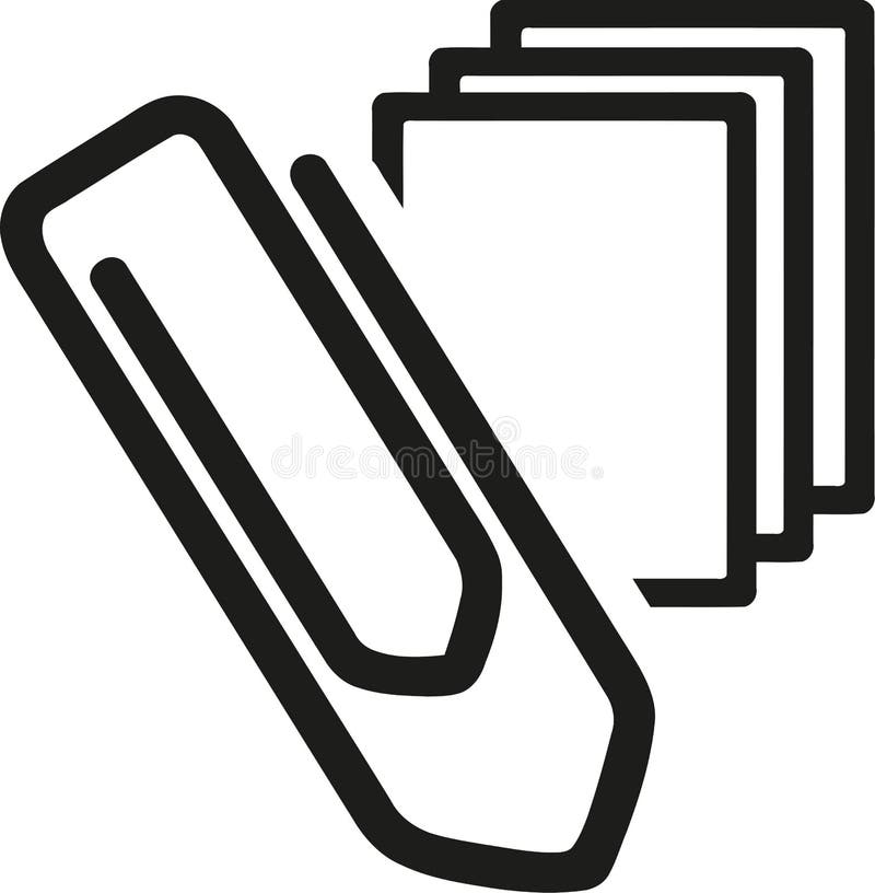 Paper clips with paper stock vector. Illustration of binder - 107101584