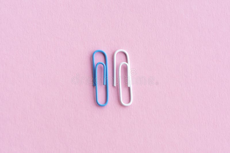 Paper Clips on a Pastel Background. the Idea for the Design of School ...