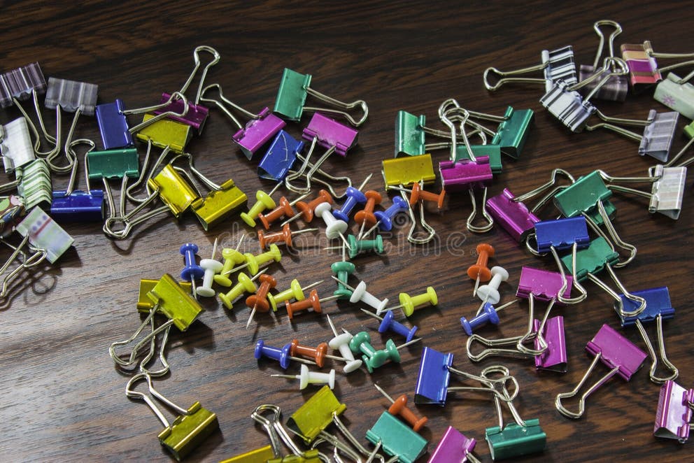 Paper Clips and Pins stock photo. Image of steel, equipment - 48344802