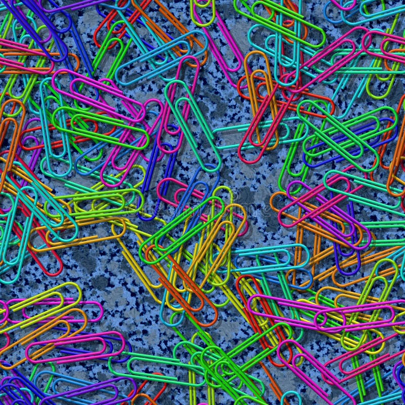 Paper Clips Seamless Generated Texture Background Stock Illustration ...