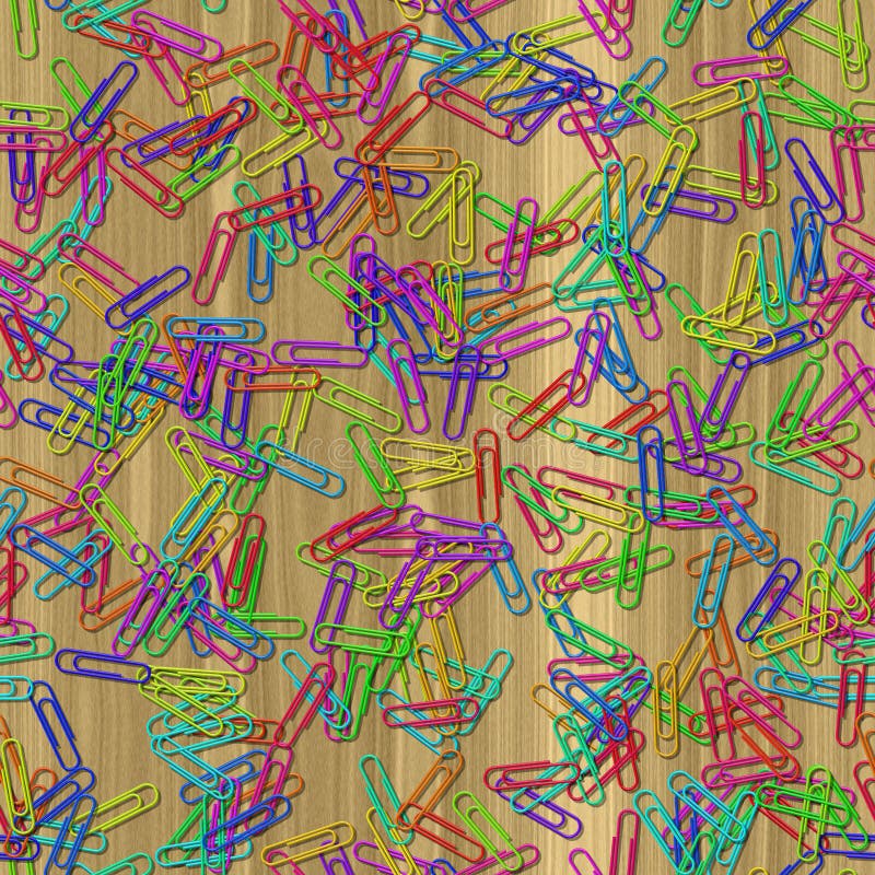 Paper Clips Seamless Generated Wood Texture Background Stock ...